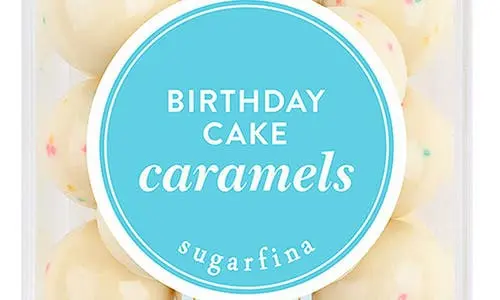 SUGARFINA Birthday Cake Caramels Set Of 4 Candy Cubes