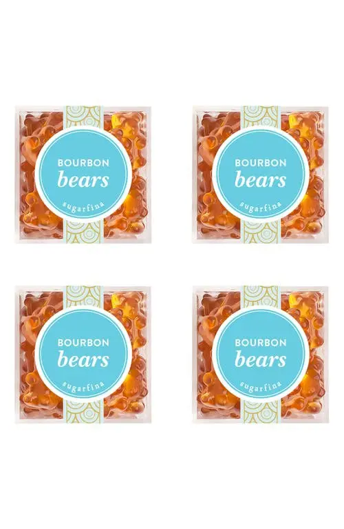 SUGARFINA Bourbon Bears Set Of 4 Candy Cubes - Blue