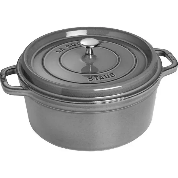 STAUB 7-quart Enameled Cast Iron Dutch Oven - Graphite Grey