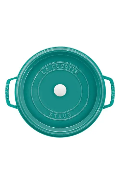 STAUB 7-quart Enameled Cast Iron Dutch Oven - Turquoise
