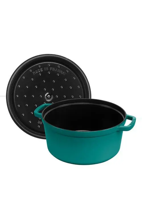STAUB 7-quart Enameled Cast Iron Dutch Oven - Turquoise