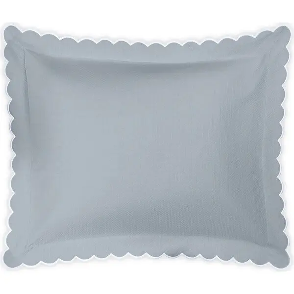 MATOUK Diamond Piqué Sham - Hazy Blue