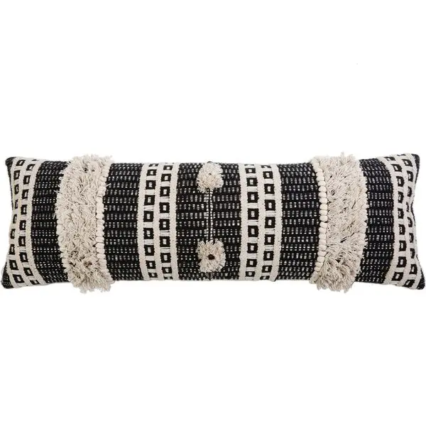 POM POM AT HOME Sawyer Accent Pillow - Charcoal/ Ivory