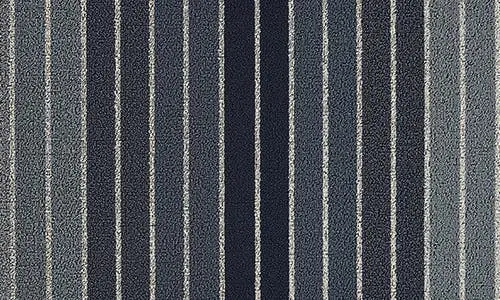 CHILEWICH Block Stripe Indoor/outdoor Doormat - Denim