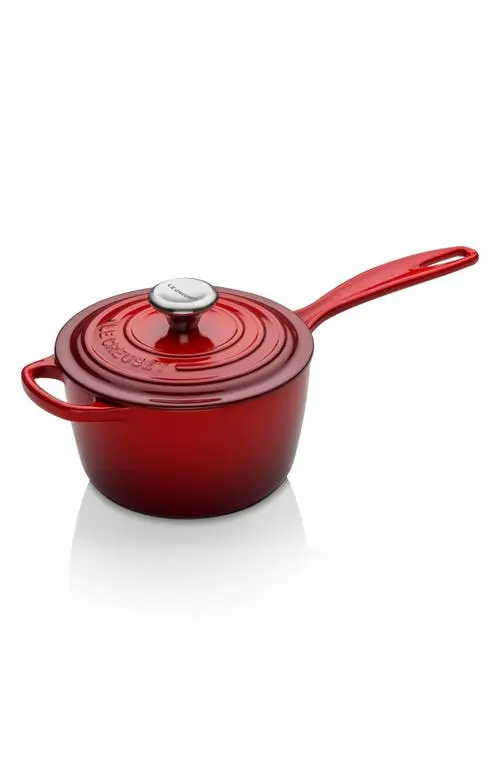 LE CREUSET Signature 1.75-quart Enameled Cast Iron Saucepan - Cerise