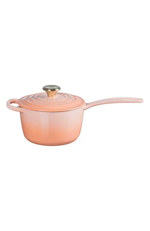 LE CREUSET Signature 1.75-quart Enameled Cast Iron Saucepan - Peche