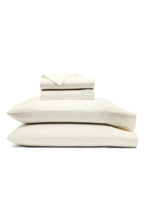 BOLL & BRANCH Percale Hemmed Sheet Set - Cream