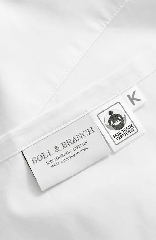 BOLL & BRANCH Percale Hemmed Sheet Set - White