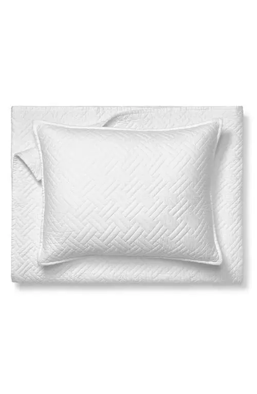 BOLL & BRANCH Heritage Organic Cotton Quilt & Sham Set - White