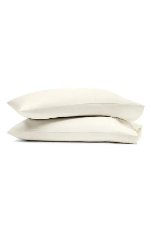 BOLL & BRANCH Set Of 2 Percale Hemmed Pillowcases - Cream