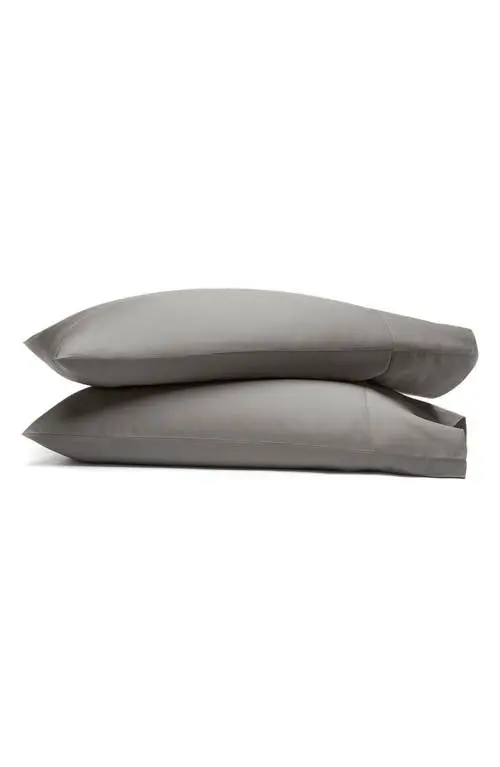 BOLL & BRANCH Set Of 2 Percale Hemmed Pillowcases - Stone