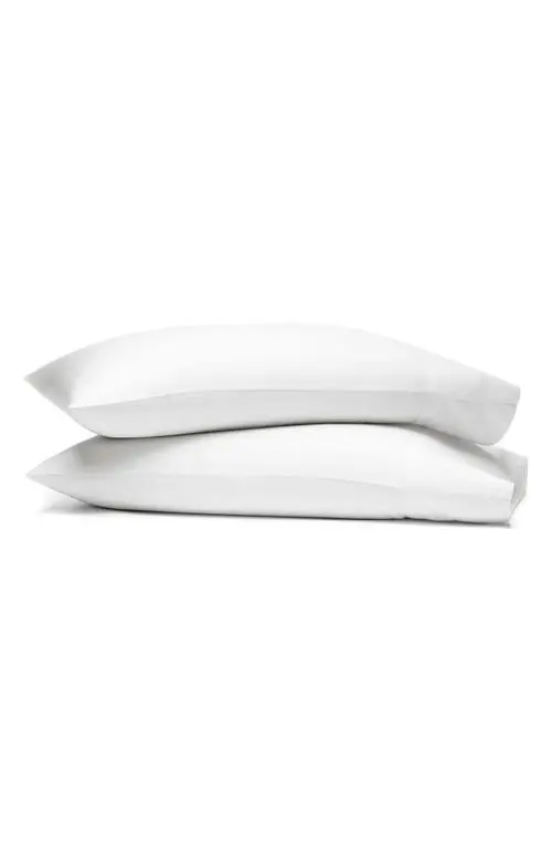 BOLL & BRANCH Set Of 2 Percale Hemmed Pillowcases - White