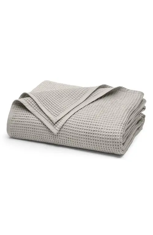 BOLL & BRANCH Waffle Organic Cotton Blanket - Pewter