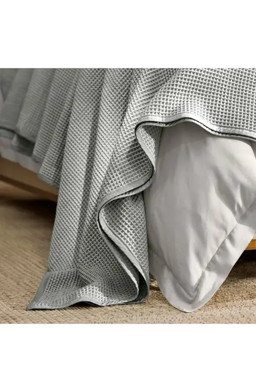 BOLL & BRANCH Waffle Organic Cotton Blanket - Shore