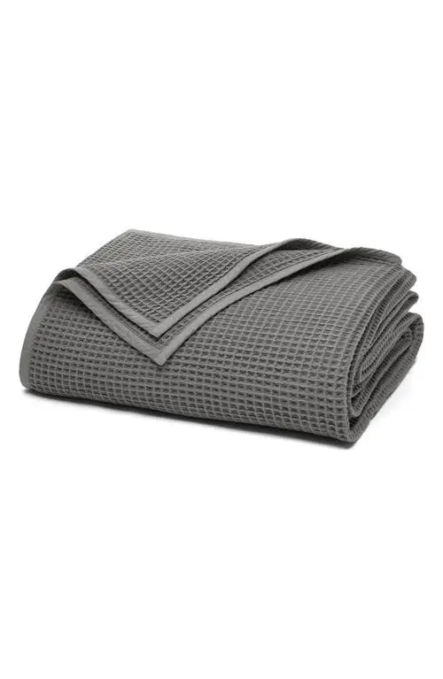 BOLL & BRANCH Waffle Organic Cotton Blanket - Stone