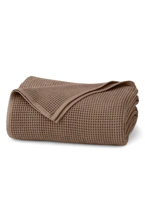 BOLL & BRANCH Waffle Organic Cotton Blanket - Walnut