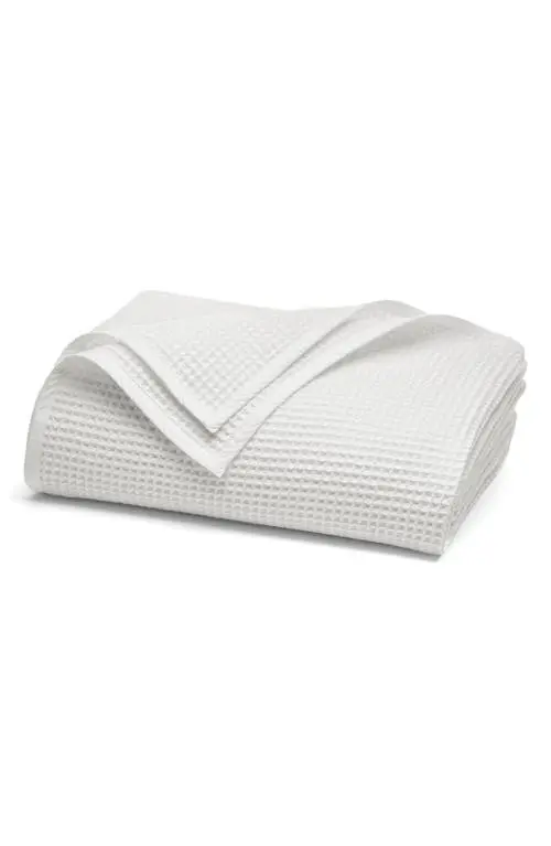 BOLL & BRANCH Waffle Organic Cotton Blanket - White