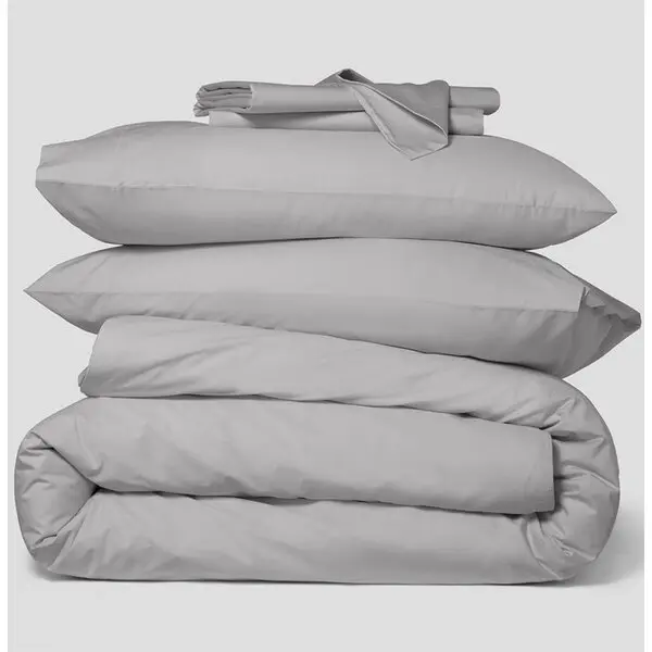 CASPER 300 Thread Count Organic Cotton Percale Sheet Set - Gray