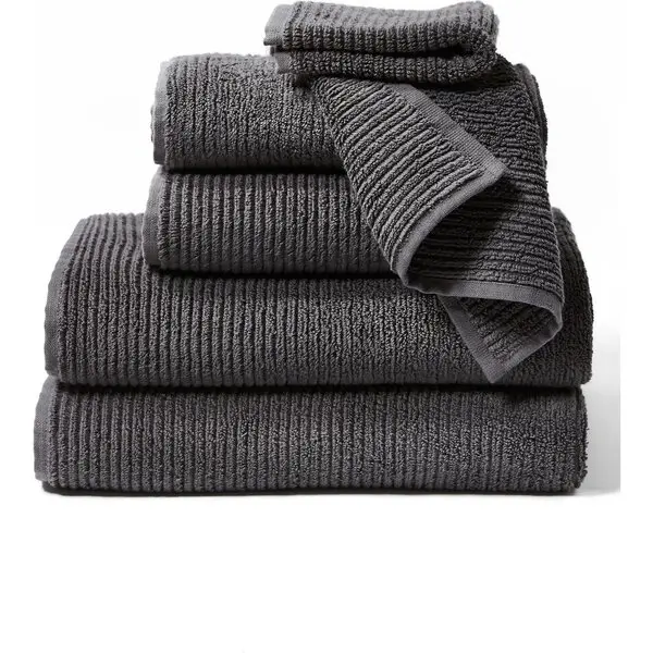 COYUCHI Temescal 6-piece Organic Cotton Bath Towel - Shadow