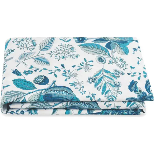 MATOUK Pomegranate Fitted Sheet - Prussian Blue