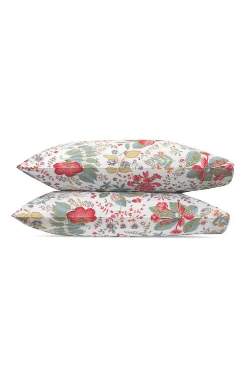 MATOUK Pomegranate Set Of 2 Pillowcases - Pink Coral