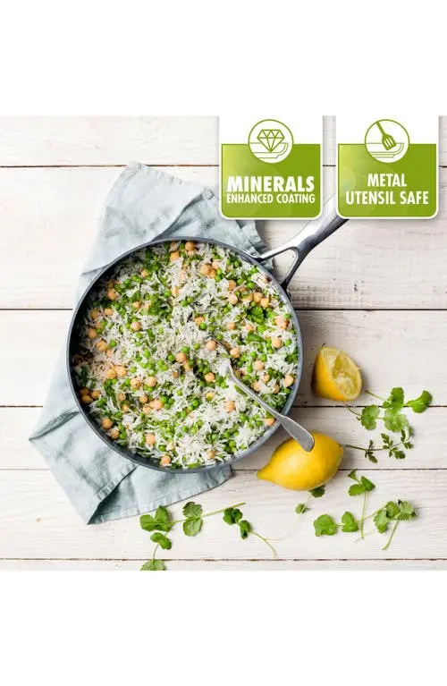 GREENPAN Valencia 4 1/2-quart Anodized Aluminum Ceramic Nonstick Sauté Pan With Glass Lid