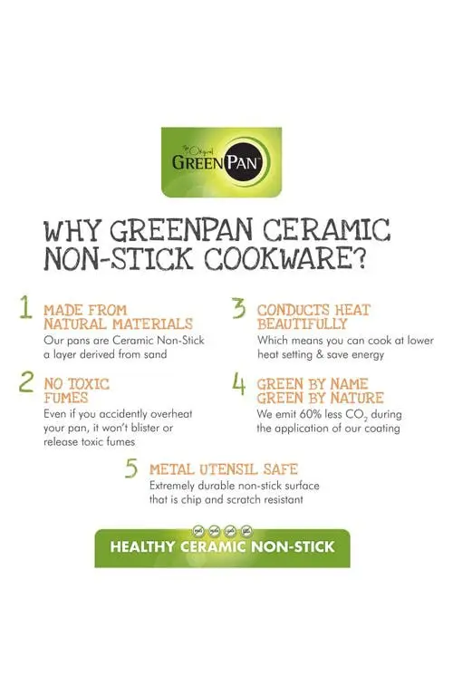 GREENPAN Valencia 4 1/2-quart Anodized Aluminum Ceramic Nonstick Sauté Pan With Glass Lid