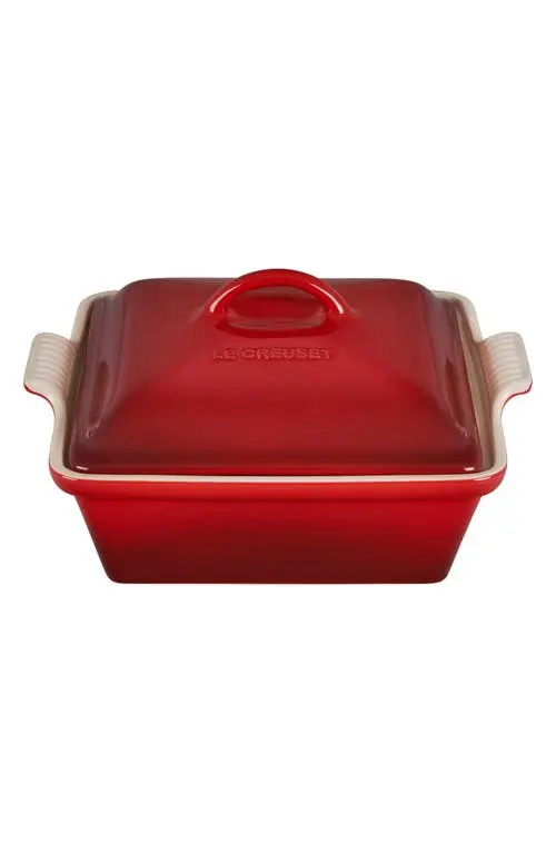 LE CREUSET Heritage 2 1/2 Quart Covered Square Stoneware Casserole