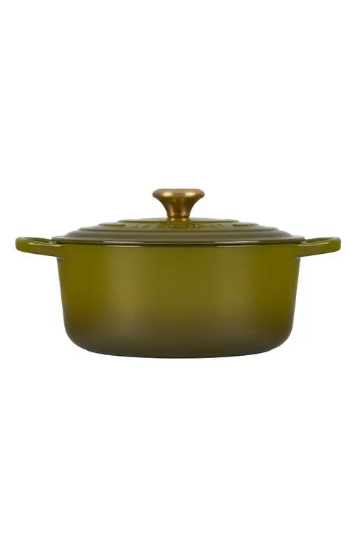 LE CREUSET Signature 5.5-quart Round Enamel Cast Iron French/dutch Oven - Olive