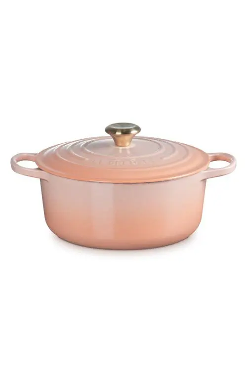 LE CREUSET Signature 5.5-quart Round Enamel Cast Iron French/dutch Oven - Peche
