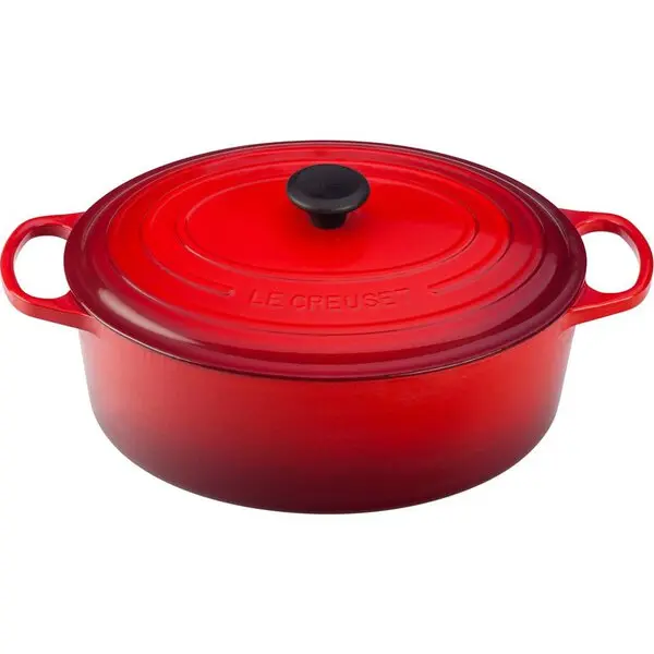 LE CREUSET Signature 9 1/2 Quart Oval Enamel Cast Iron French/dutch Oven - Cerise