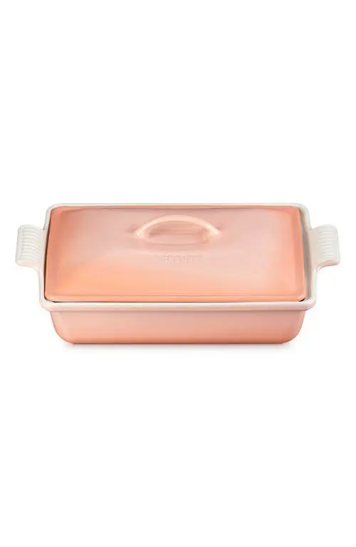 LE CREUSET 4-quart Rectangular Stoneware Casserole With Lid - Peche
