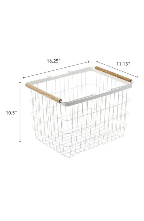 YAMAZAKI Tosca Laundry Basket - White
