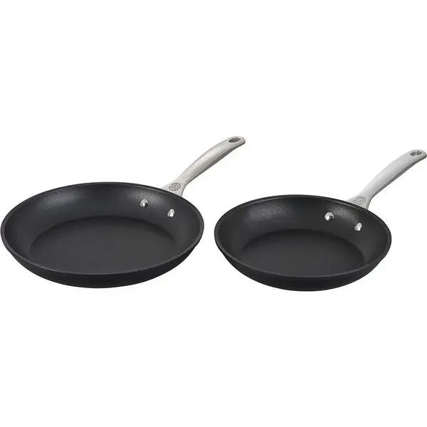LE CREUSET Set Of 2 Toughened Nonstick Pro Fry Pans - Black