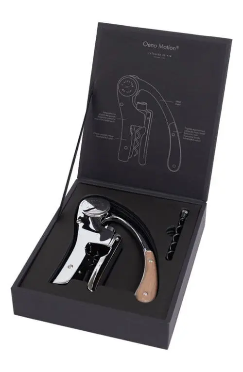 L'ATELIER DU VIN Oeno Motion Vertical Lever Corkscrew - Silver
