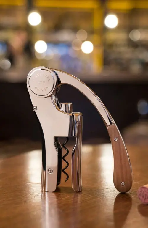 L'ATELIER DU VIN Oeno Motion Vertical Lever Corkscrew - Silver