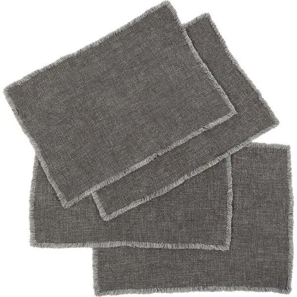POM POM AT HOME Oakville Set Of 4 Placemats - Charcoal