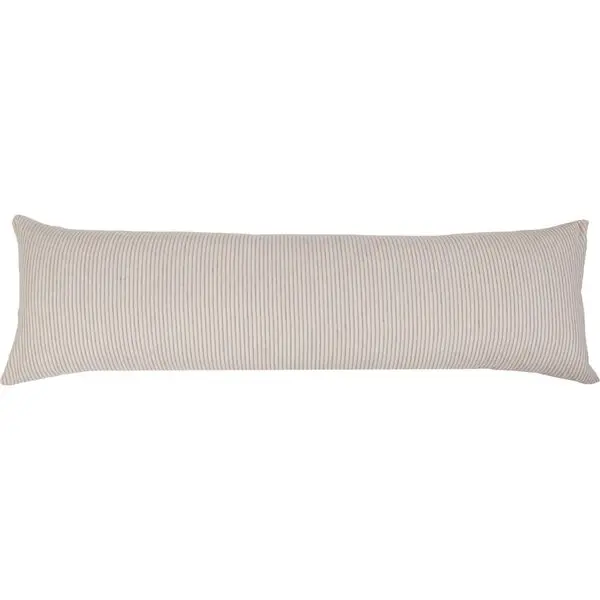 POM POM AT HOME Connor Stripe Linen & Cotton Body Pillow - Ivory/ Amber