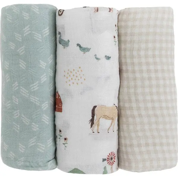 LITTLE UNICORN 3-pack Cotton Muslin Swaddle Blankets - Butterflies