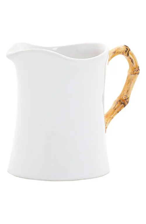 JULISKA Bamboo Ceramic Creamer Pitcher