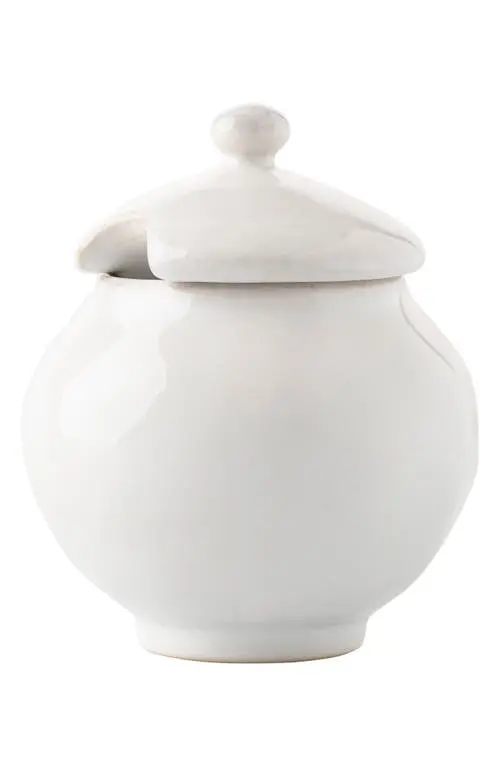 JULISKA Puro Sugar Bowl & Lid - Whitewash