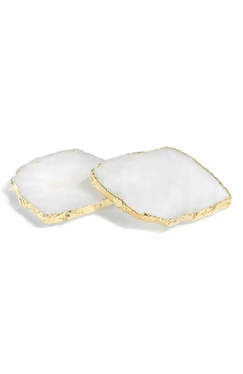 ANNA NEW YORK Kivita Set Of 2 Coasters - Crystal Gold