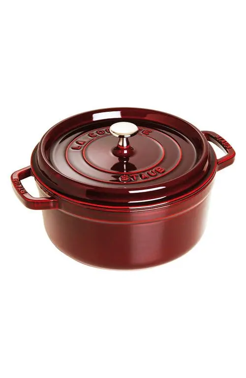 STAUB 13.25-quart Enameled Cast Iron Round Baking Dish - Grenadine