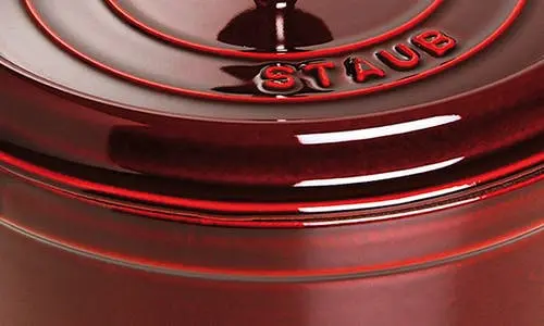 STAUB 13.25-quart Enameled Cast Iron Round Baking Dish - Grenadine