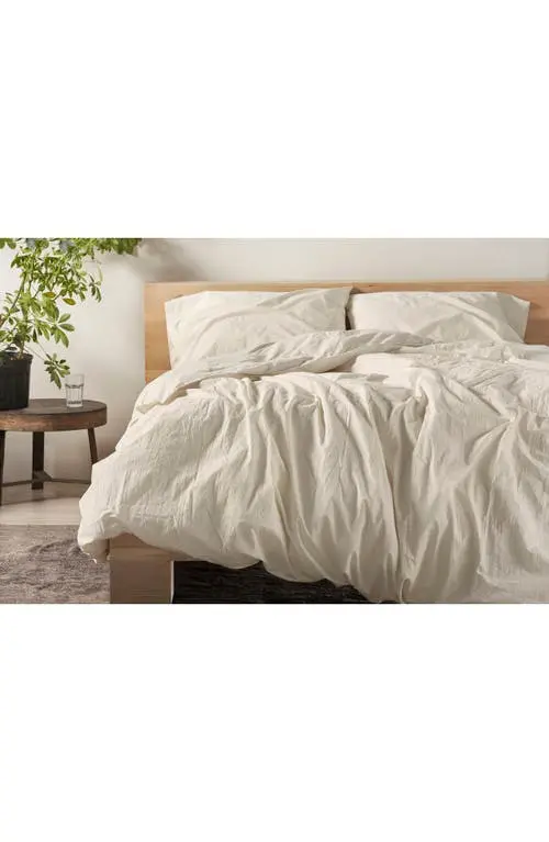 COYUCHI Set Of 2 Organic Crinkled Percale Pillowcases