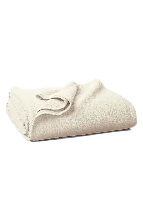 COYUCHI Cascade Matelassé Organic Cotton Blanket - Undyed