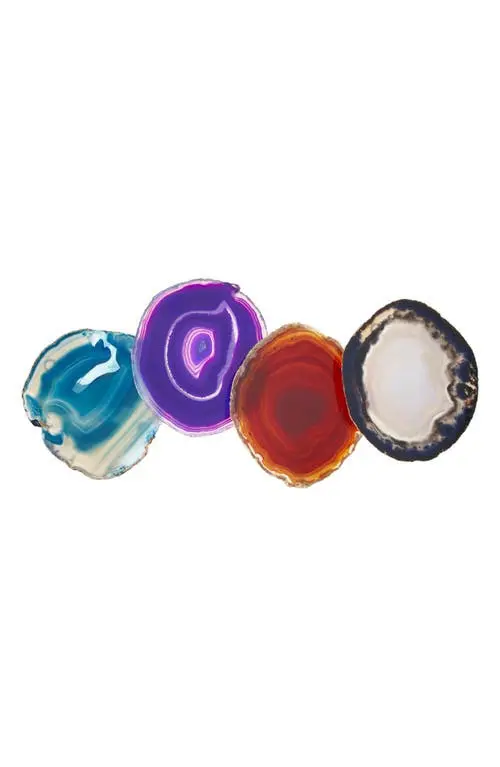 ANNA NEW YORK Pedra Set Of 4 Agate Coasters - Assorted