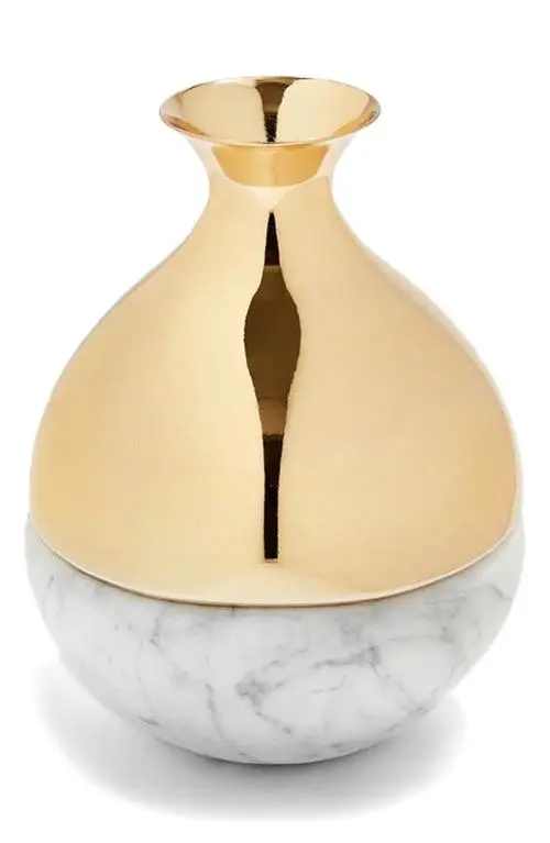 ANNA NEW YORK Dual Bud Vase - Carrara Gold