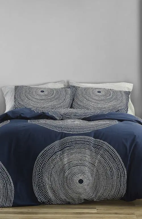 Marimekko Fokus Duvet Cover & Sham Set - Dark Blue