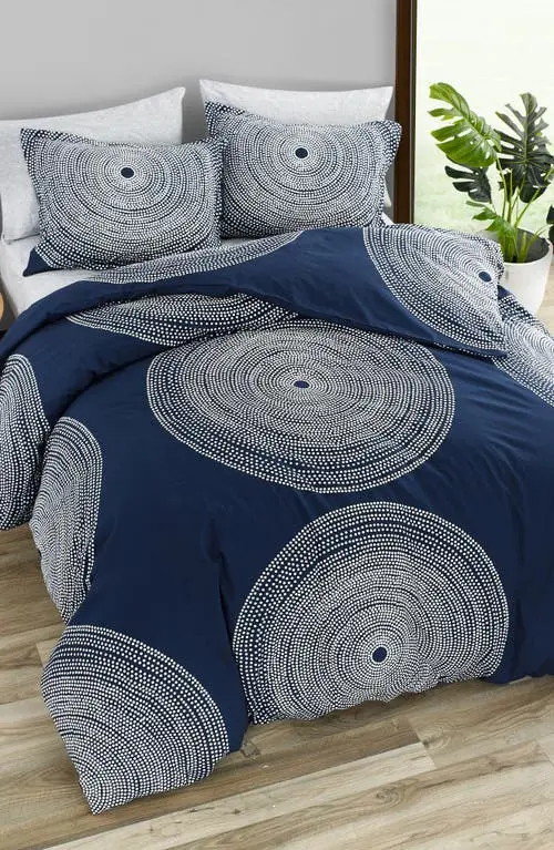Marimekko Fokus Duvet Cover & Sham Set - Dark Blue